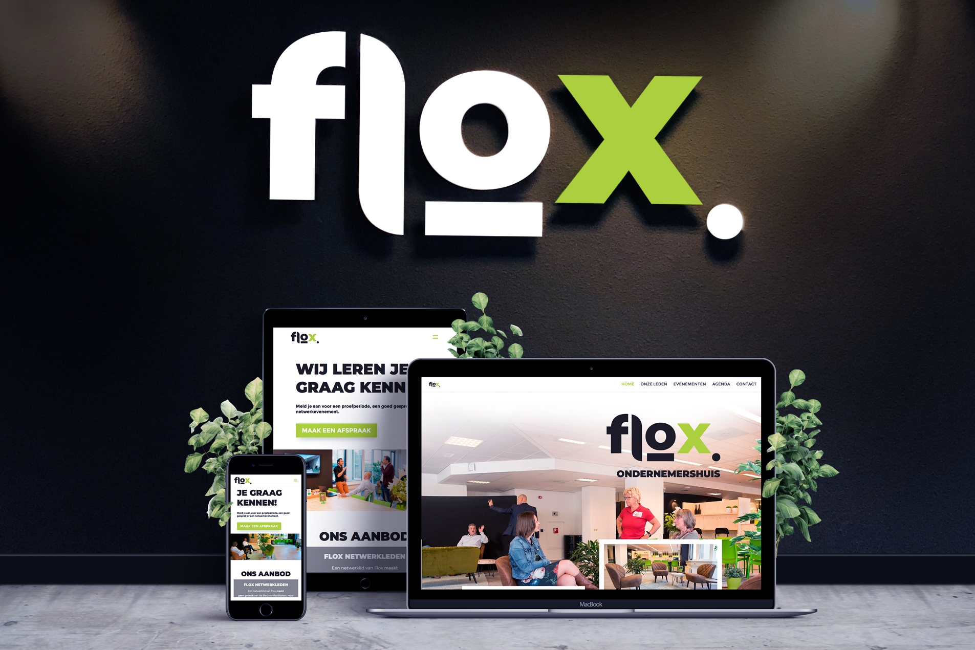 Flox ondernemershuis visuele identiteit verzorgd door Studio Boszkers